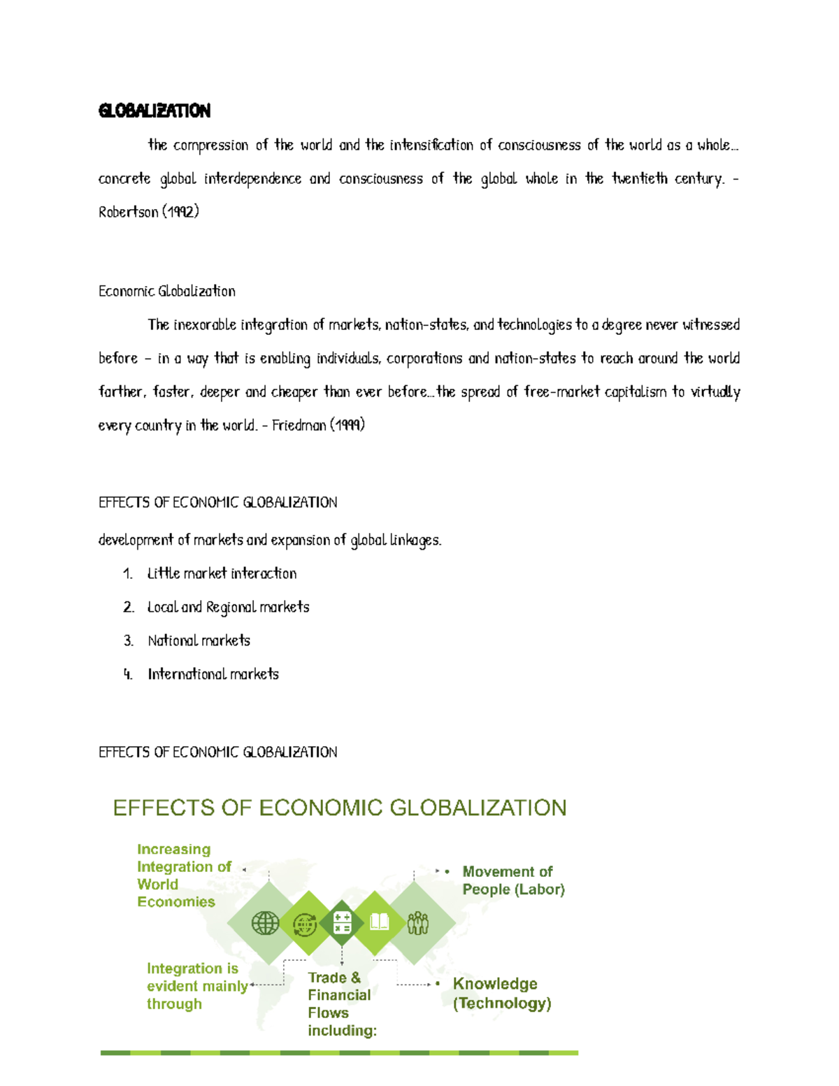 Globalization - Applied Economics - GLOBALIZATION the compression of ...