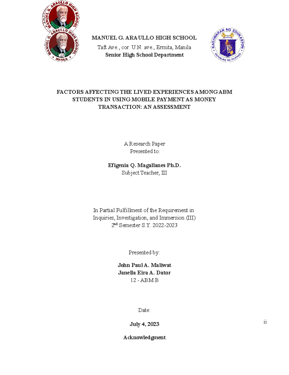 Final- Chapter-1-5 - A research paper titled "Factors Affecting the ...