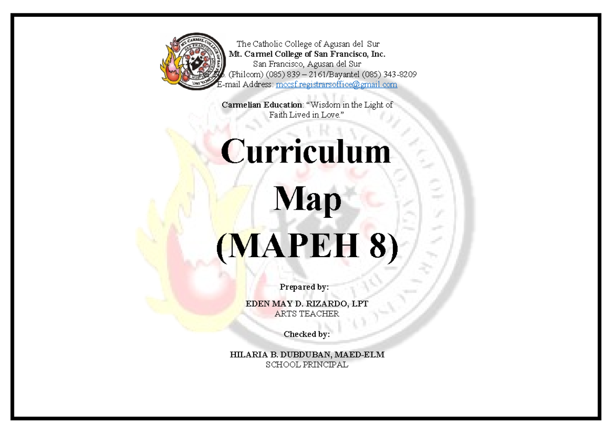 Curriculum MAP Ma pe h G8 - The Catholic College of Agusan del Sur Mt ...