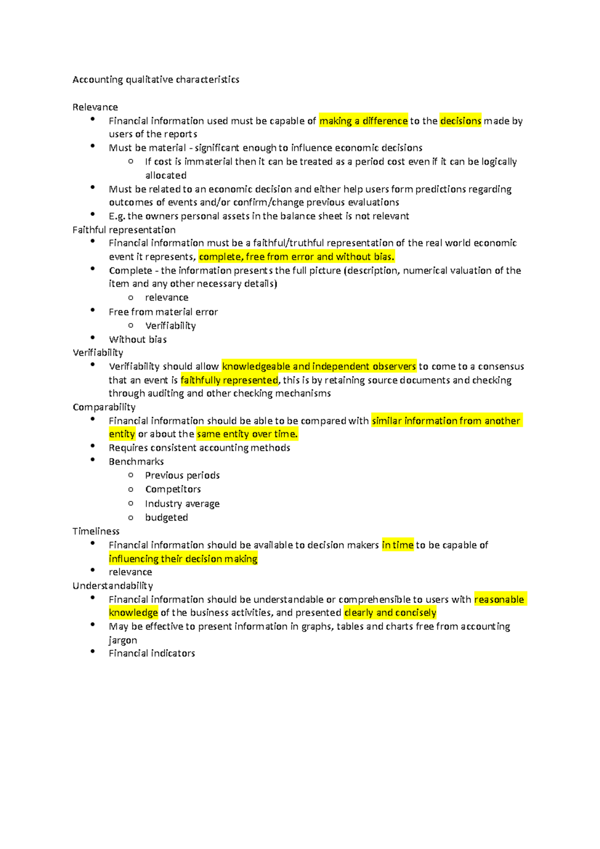 Accounting qualitative characteristics - Accounting qualitative ...