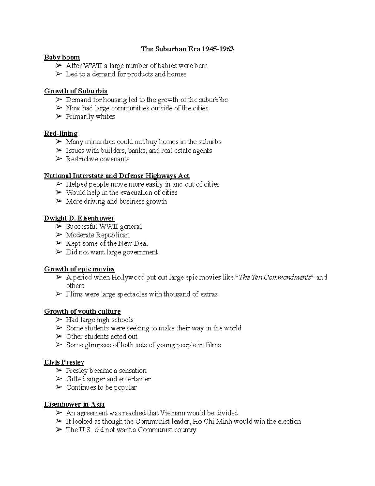 The Suburban Era 1945-1963 - The Suburban Era 1945- Baby boom After ...