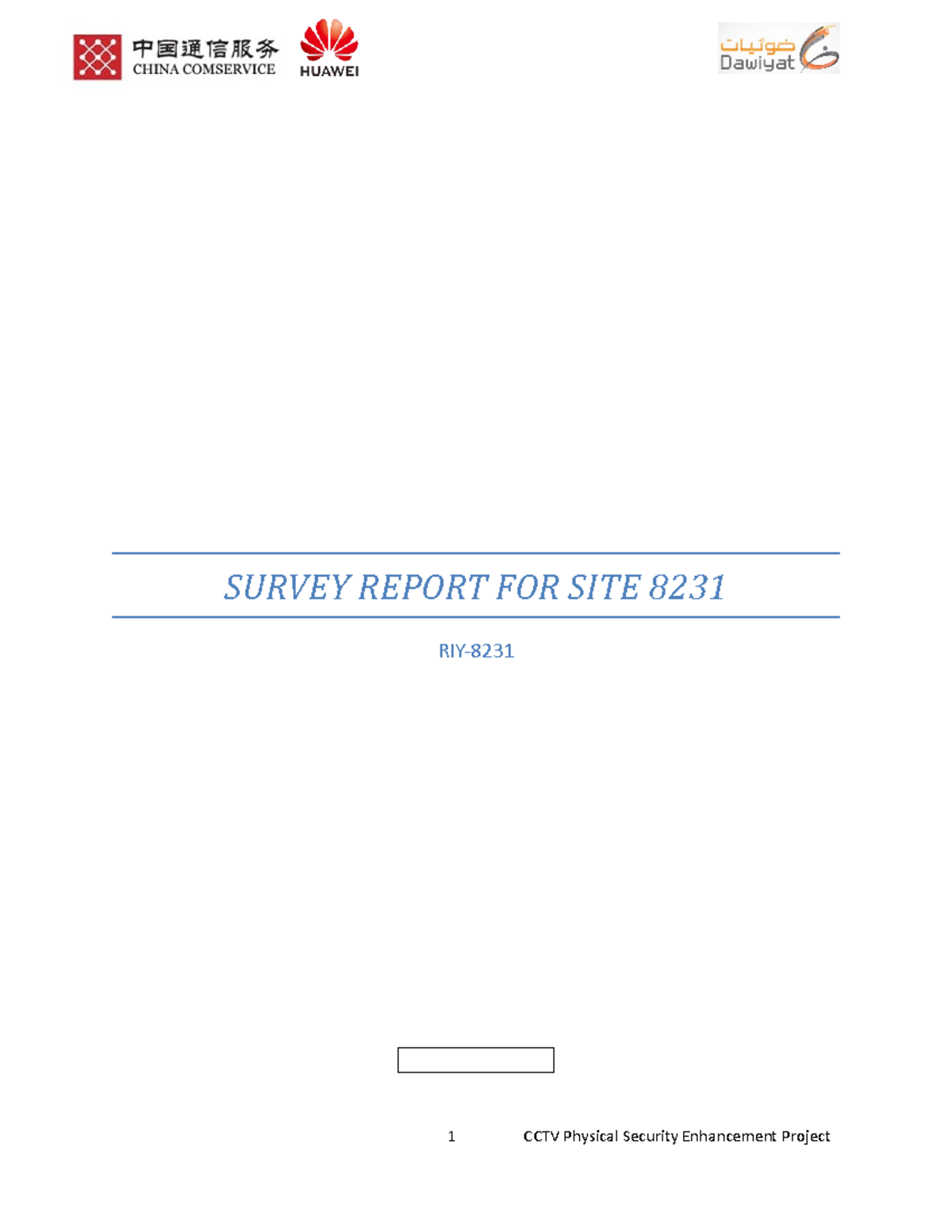 Dawiyat CCTV Site Survey Report -N grid 8231-pdf - SURVEY REPORT FOR ...