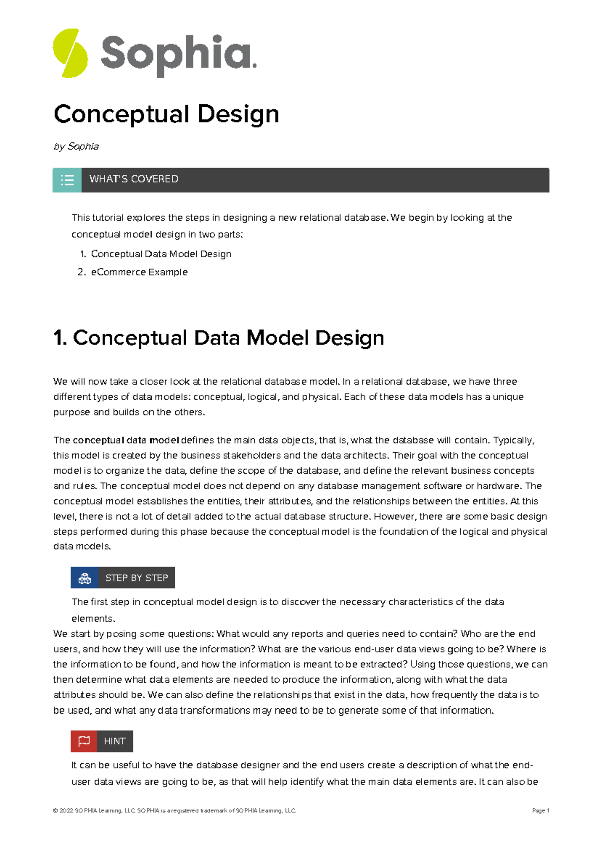 Conceptual-design - n/a - Conceptual Design by Sophia This tutorial ...