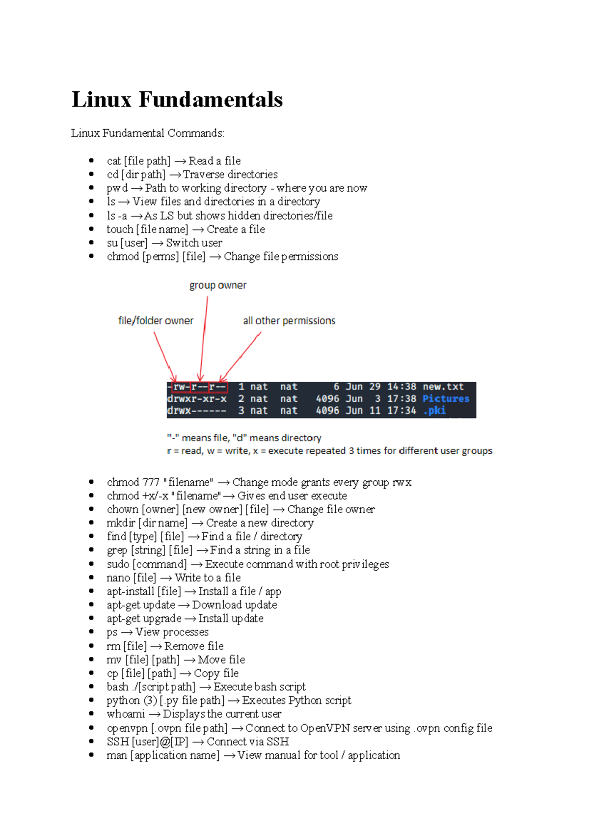 Notes on Linux Fundamentals - Linux Fundamentals Linux Fundamental ...
