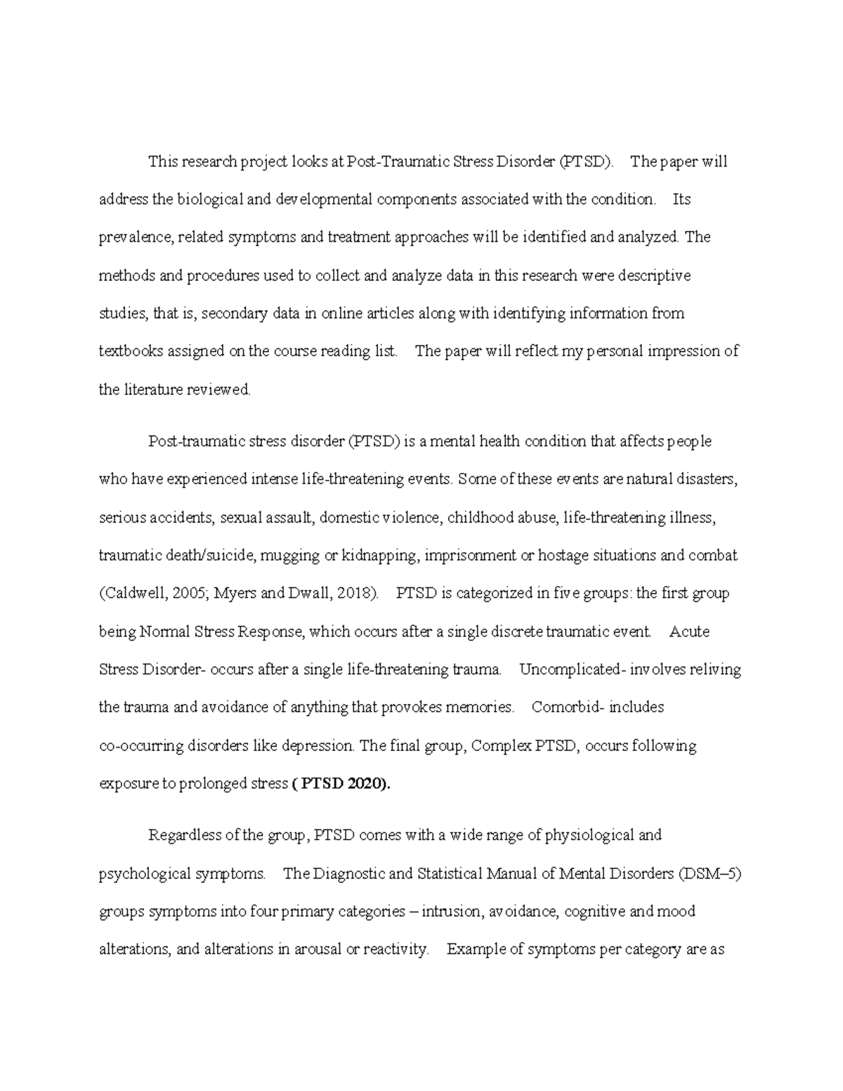 Annotated-PTSD%20 Final%20 Paper - This research project looks at Post ...