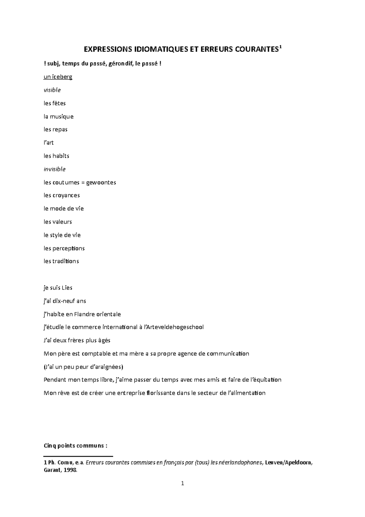 2IONA- erreurs courantes - EXPRESSIONS IDIOMATIQUES ET ERREURS ...