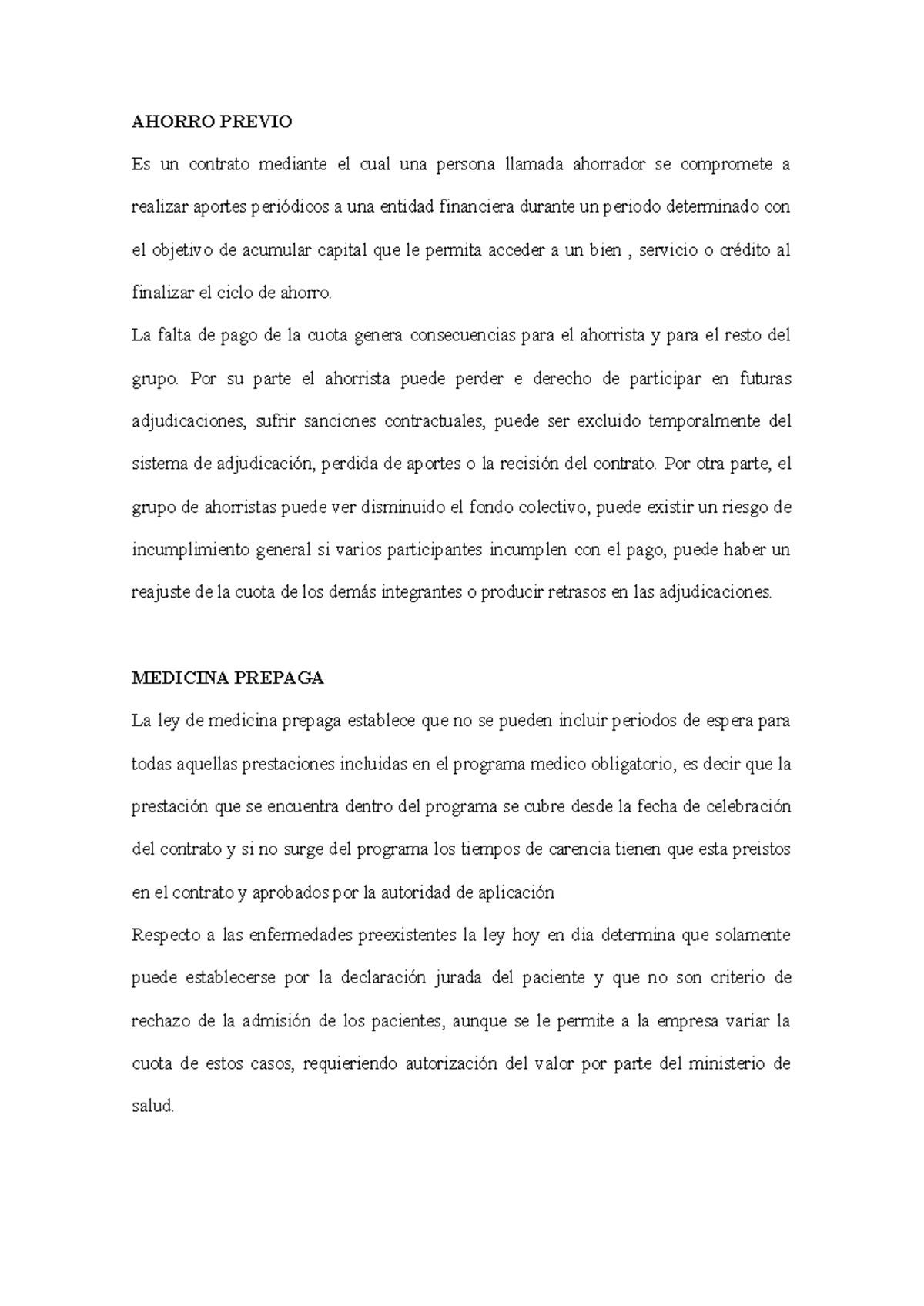 Segundo Parcial DE Contratos - AHORRO PREVIO Es un contrato mediante el ...