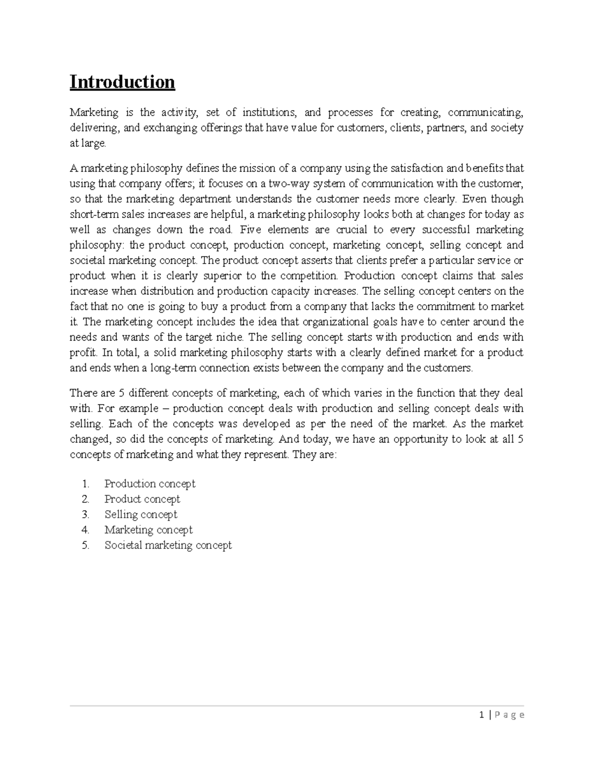 Marketing management Philosophies - Introduction Marketing is the ...