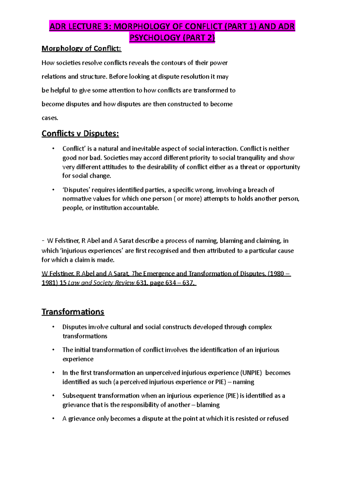 Adr Lecture 3 Morphology Of Context Psychology Part 2 Morphology Of
