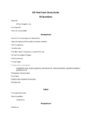 OB Meds Updated - medication cheat sheet - OB Medication List ...