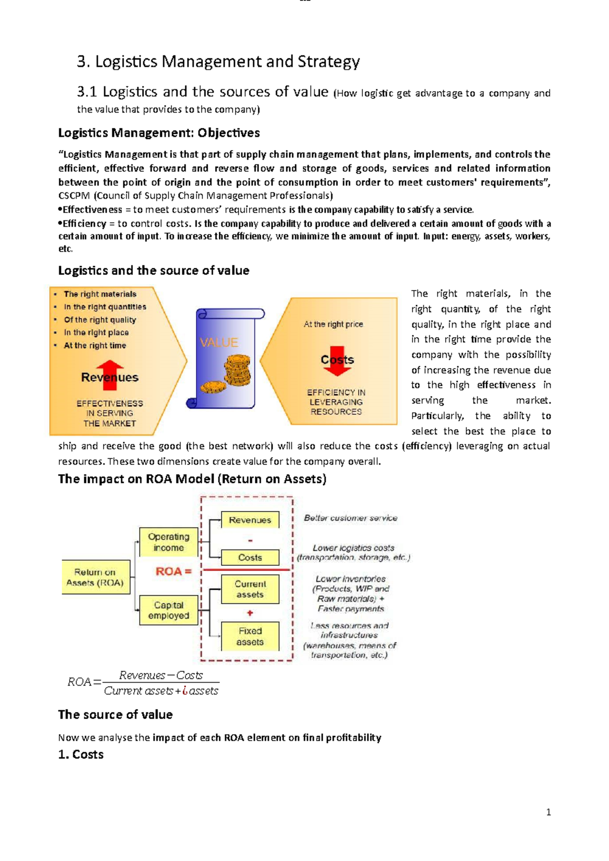 3. Strategy and Logistics - 3. Logistics Management and Strategy 3 ...
