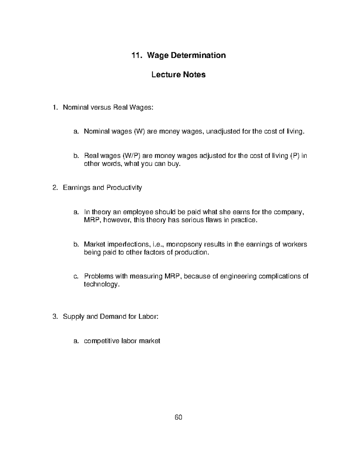 economics Wage Determination part 1 - 11. Wage Determination Lecture ...