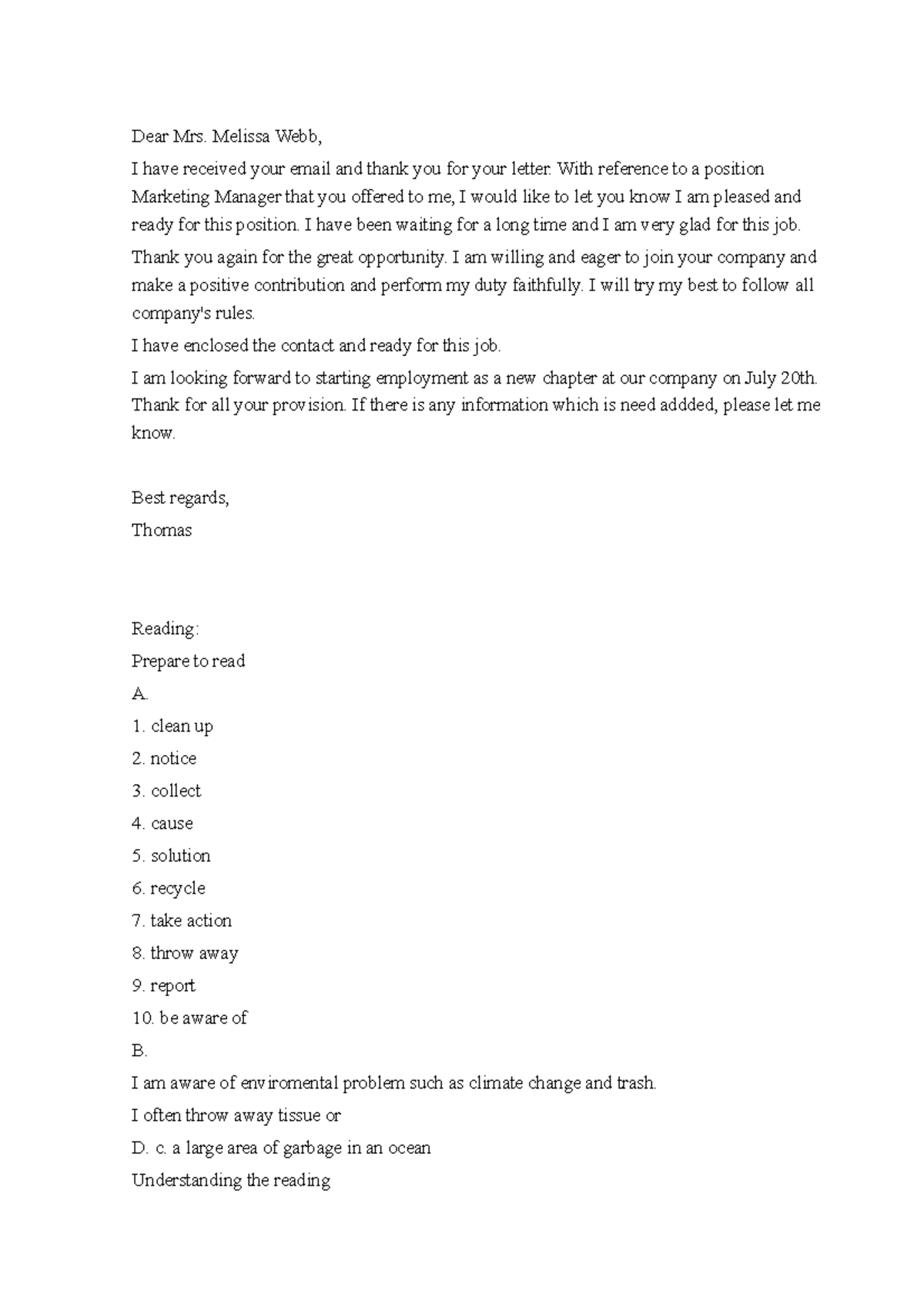 24112021 - yess - Dear Mrs. Melissa Webb, I have received your email ...