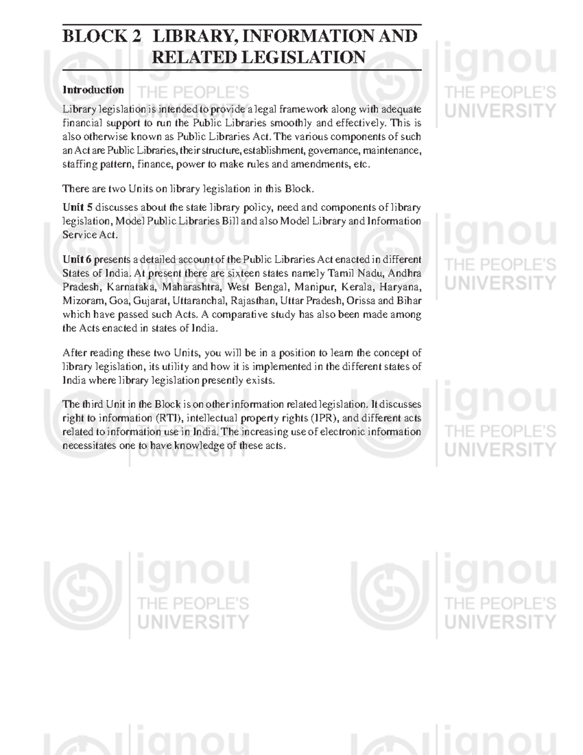 Block-2 Intro - IGNOU - BLOCK 2 LIBRARY, INFORMATION AND RELATED ...