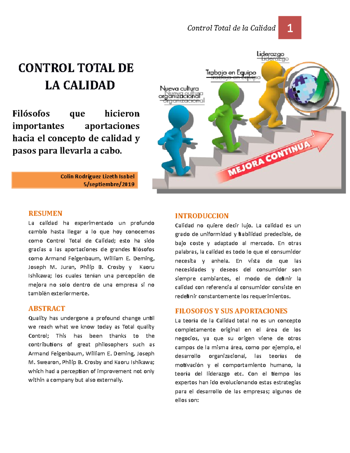 Control Total DE LA Calidad articulo tarea - CONTROL TOTAL DE LA ...