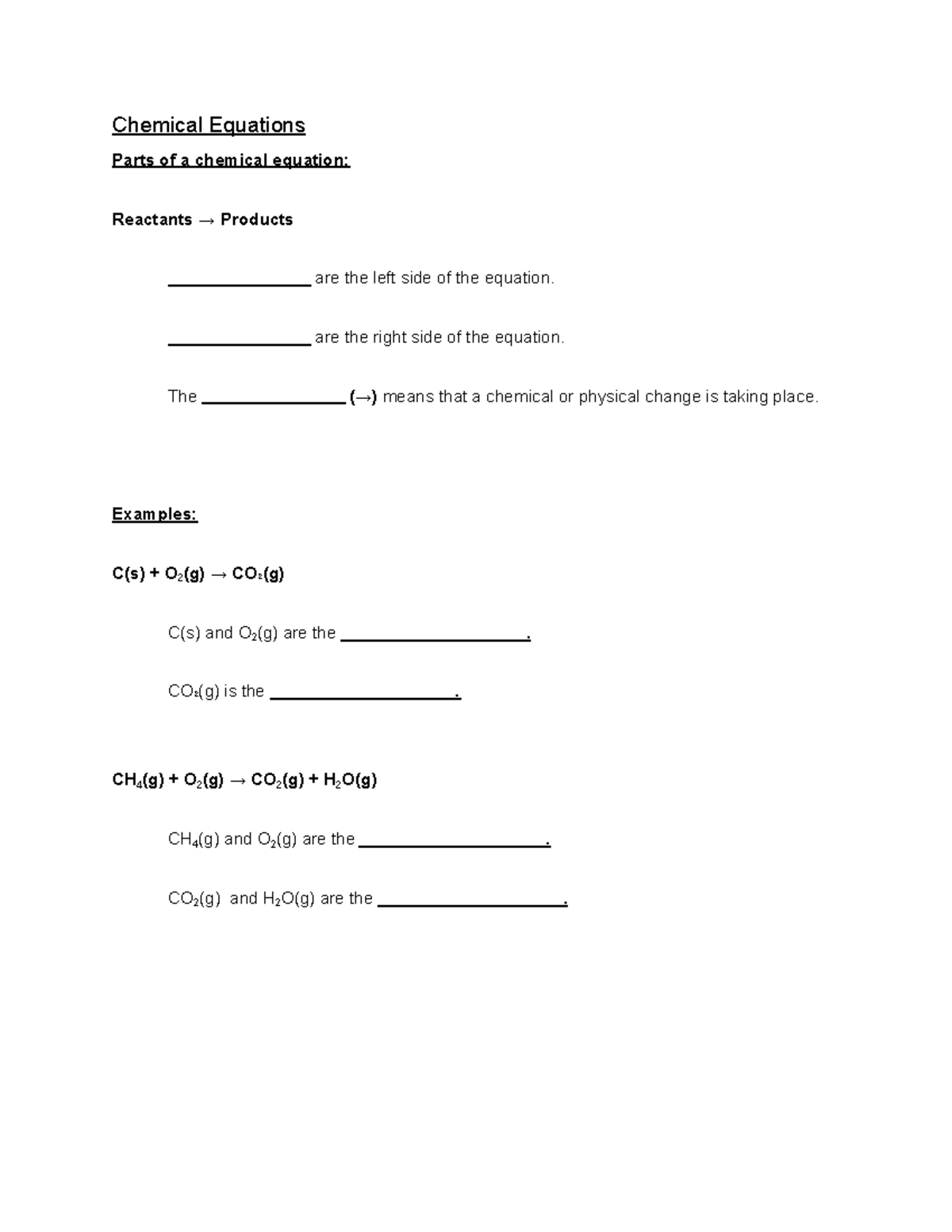 Summer Chemical Reactions Guided Notes Chemical Equations Parts Of A summer-chemical-reactions-guided-notes-chemical-equations-parts-of-a