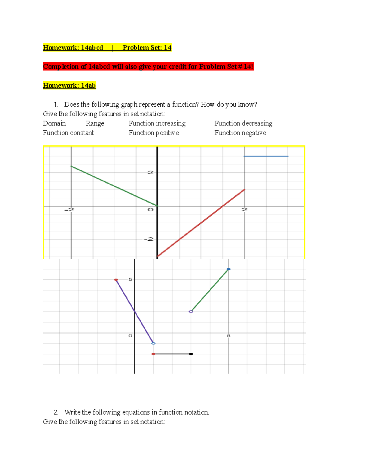 Hw 14 Problem Set # 14 - Homework: 14abcd | Problem Set: 14 Completion of 14abcd will also give ...