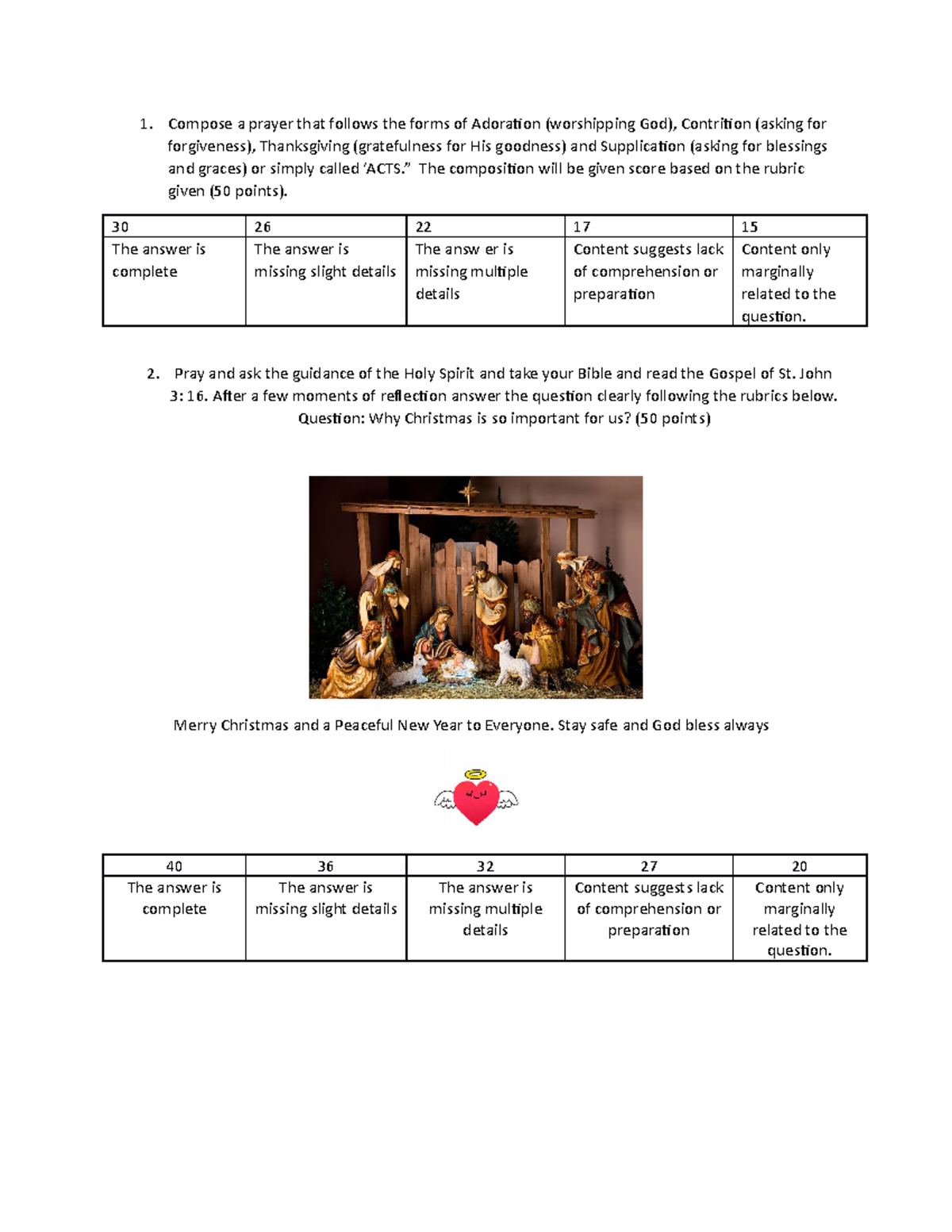 Endterm Quizzes(8) - st3wgwefwe - Compose a prayer that follows the ...