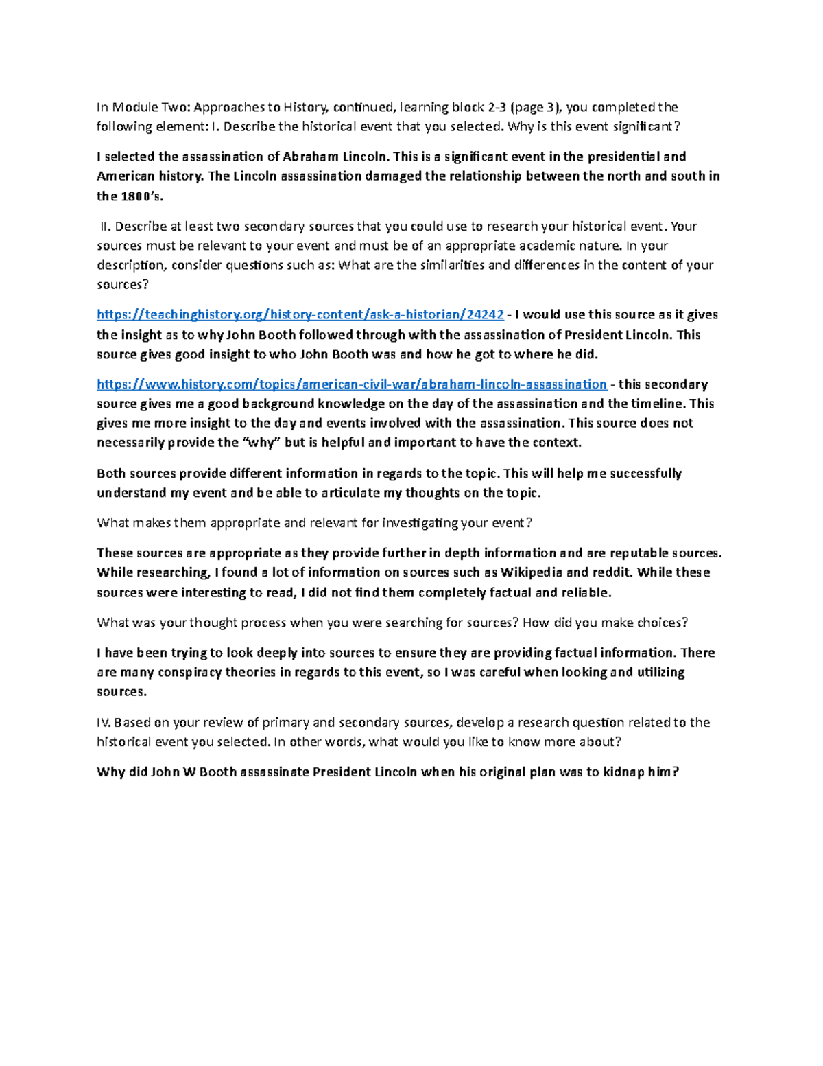 Module 2 Final Project Progess - In Module Two: Approaches to History ...