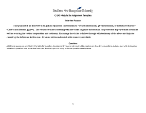 CJ 140 Module Seven Practice Activity - ) How does the setting affect ...