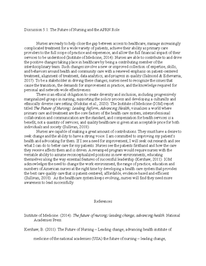 Synthesis Table example - NURS601 - Studocu