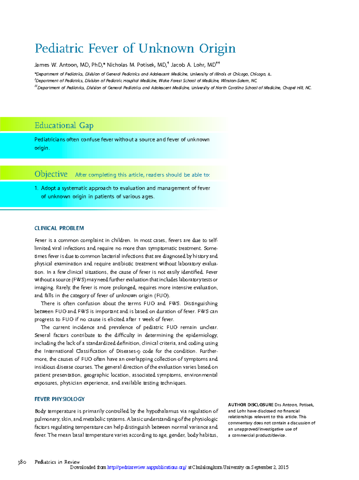fiebre de origen desconocido - Pediatric Fever of Unknown Origin James ...