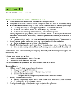 Poli Sci Set 2 Week 4 - First through second reconstruction - How ...