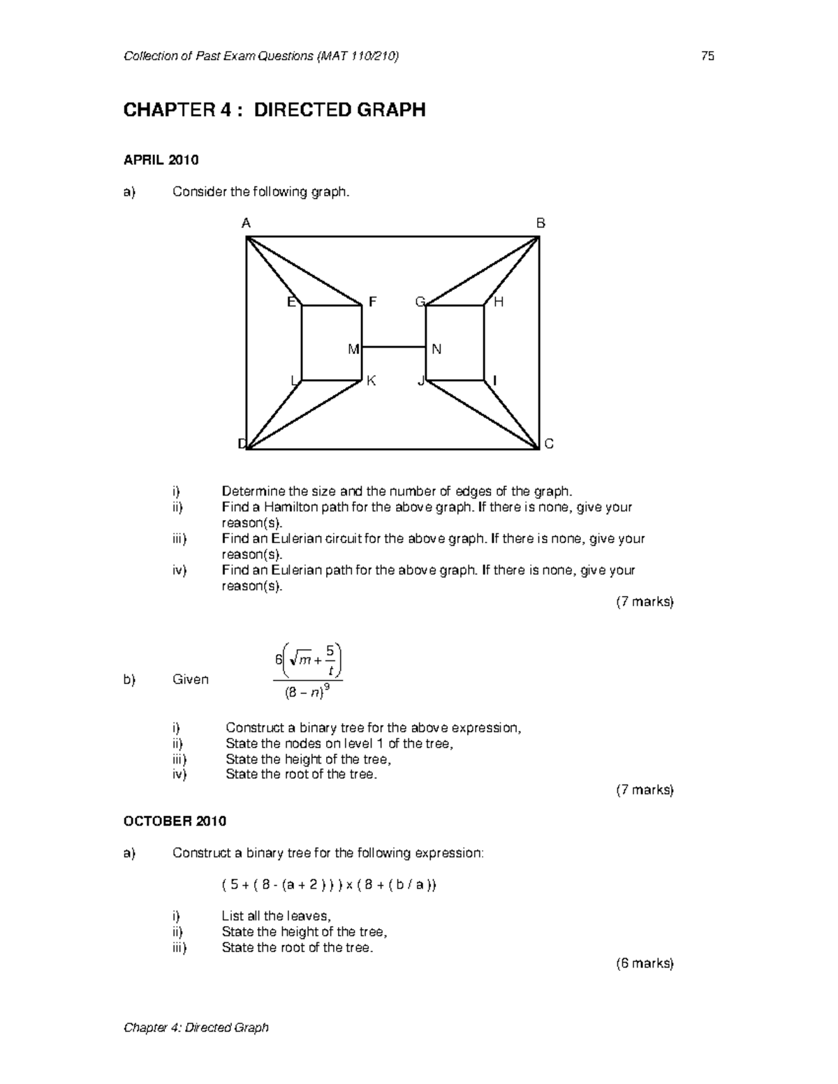 Chapter 4 - Directed Graph - CHAPTER 4 : DIRECTED GRAPH APRIL 2010 a ...