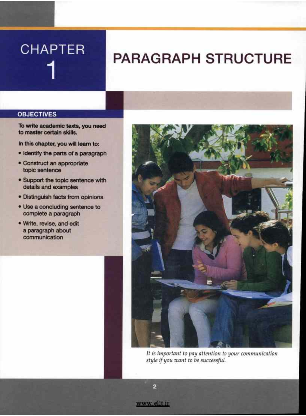 Structure of a paragraph 1 - English - Studocu