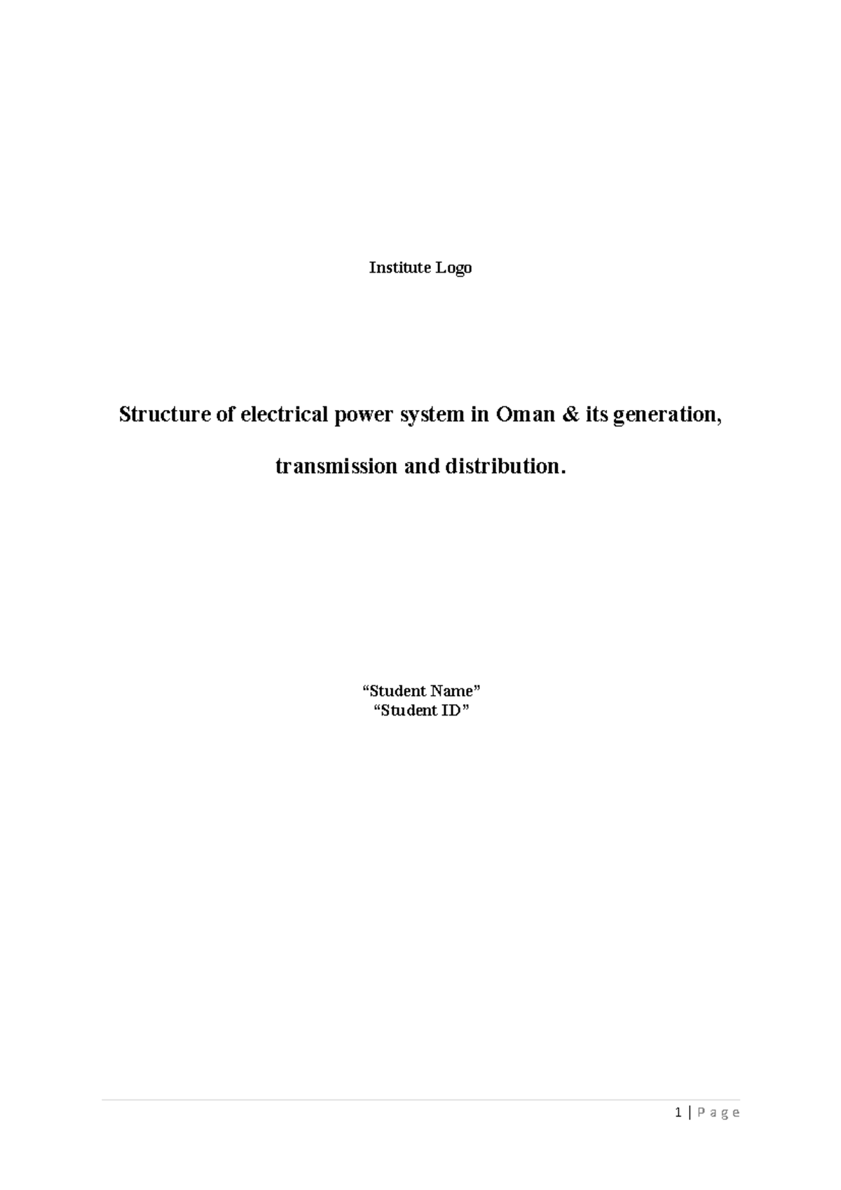 Oman - Pdf file - Institute Logo Structure of electrical power system ...