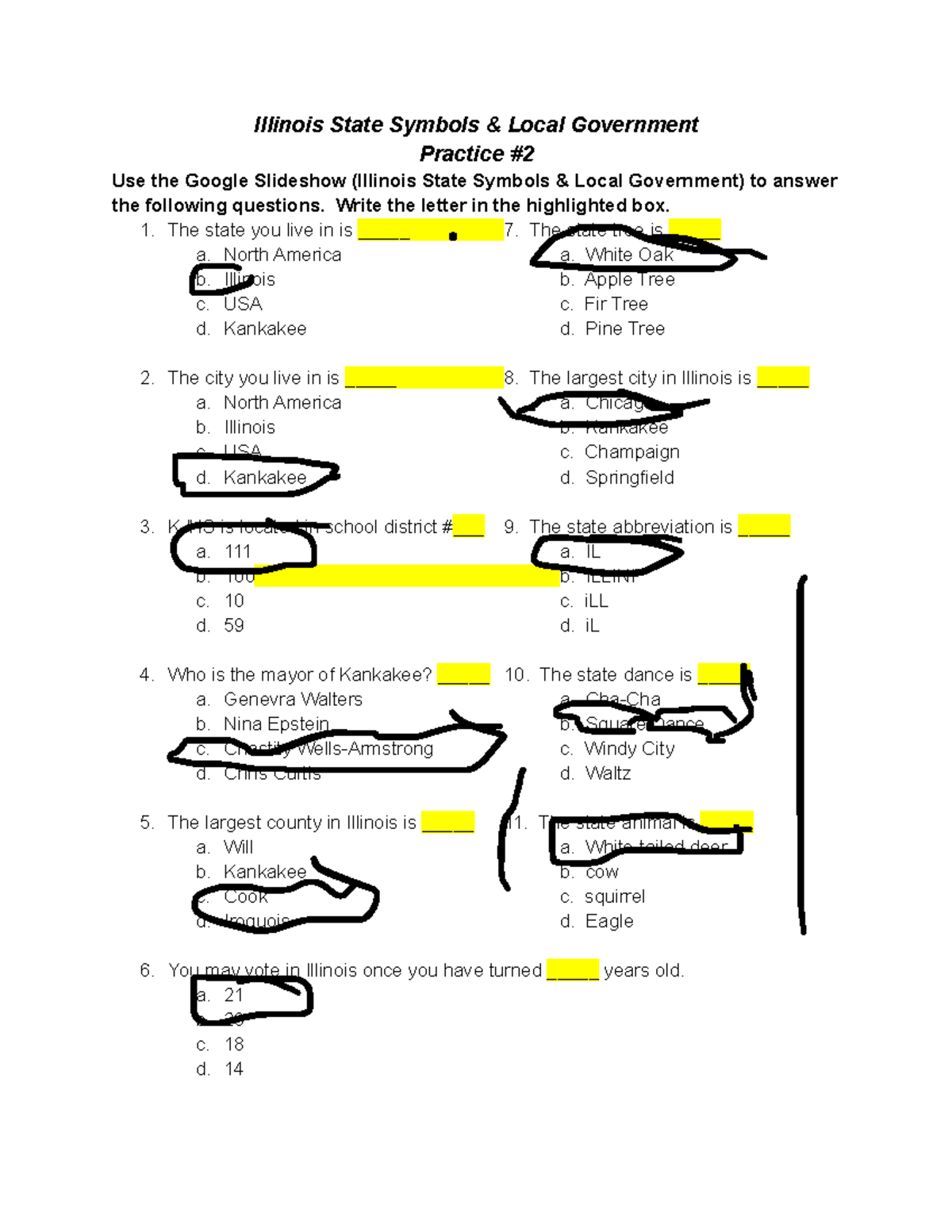 Edited - Cory Trapp Jr. - Illinois State Symbols & Local Government ...