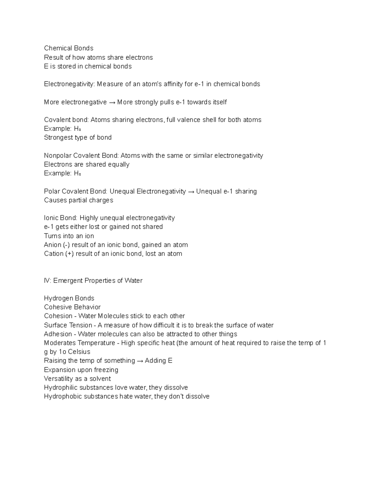 General chemistry notes - Chemical Bonds Result of how atoms share ...