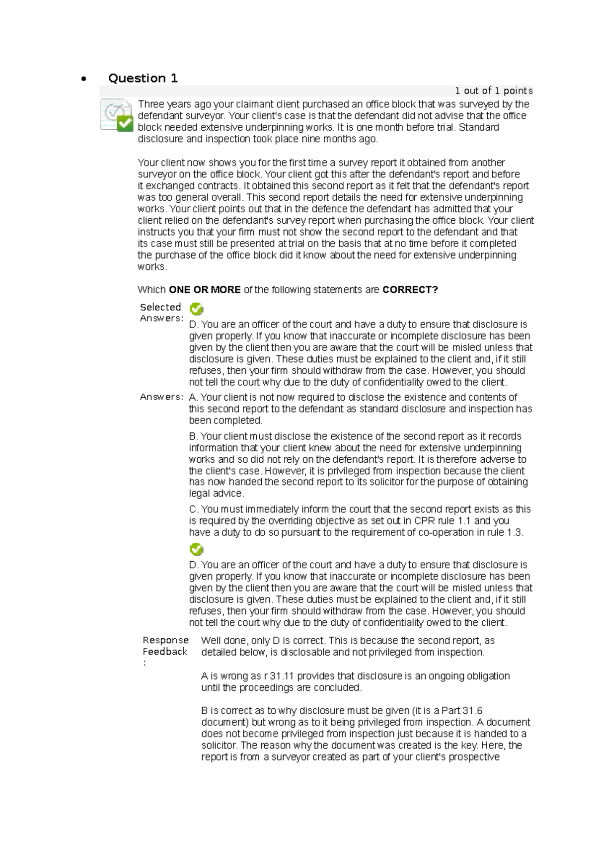 DR WS 10 MCQ's - These are multiple choice questions answered with ...