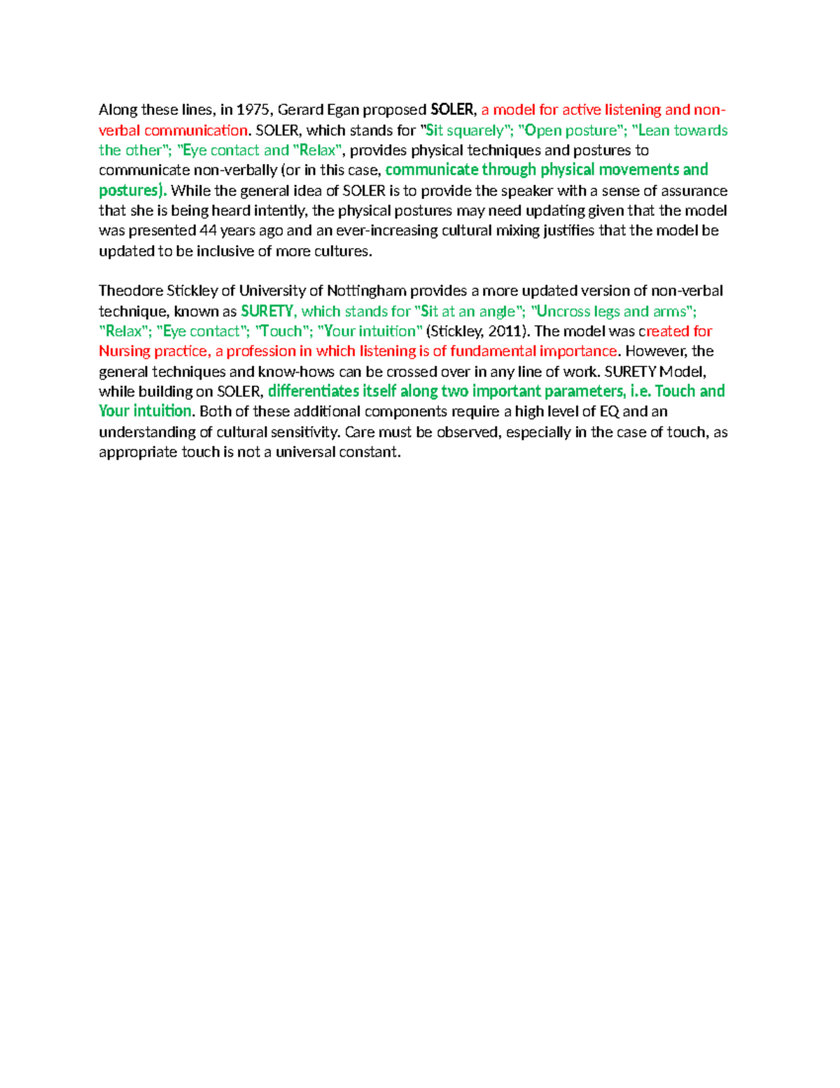 Soler: Surety Summary - Along these lines, in 1975, Gerard Egan ...