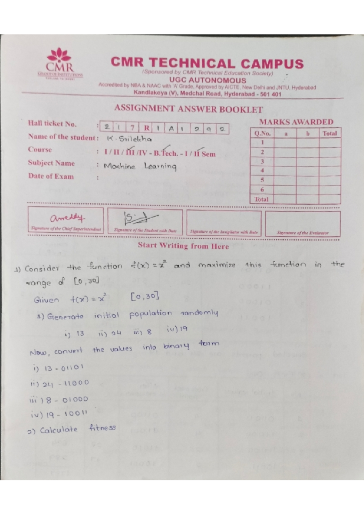 ML assignment 2 - assingmet - Computer Science And Engineering - Studocu