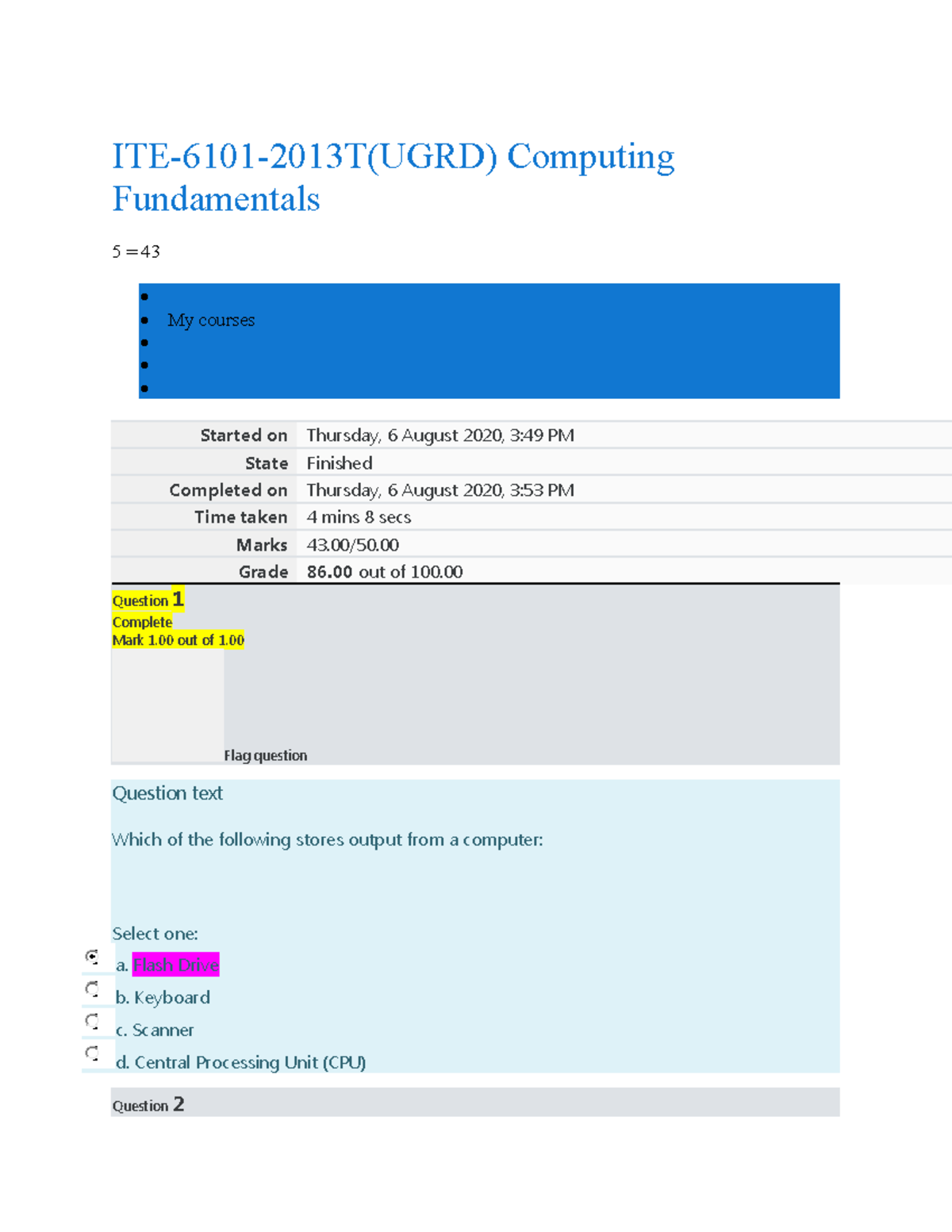 Pdfcoffee - nice - ITE-6101-2013T(UGRD) Computing Fundamentals 5 = 43 ...