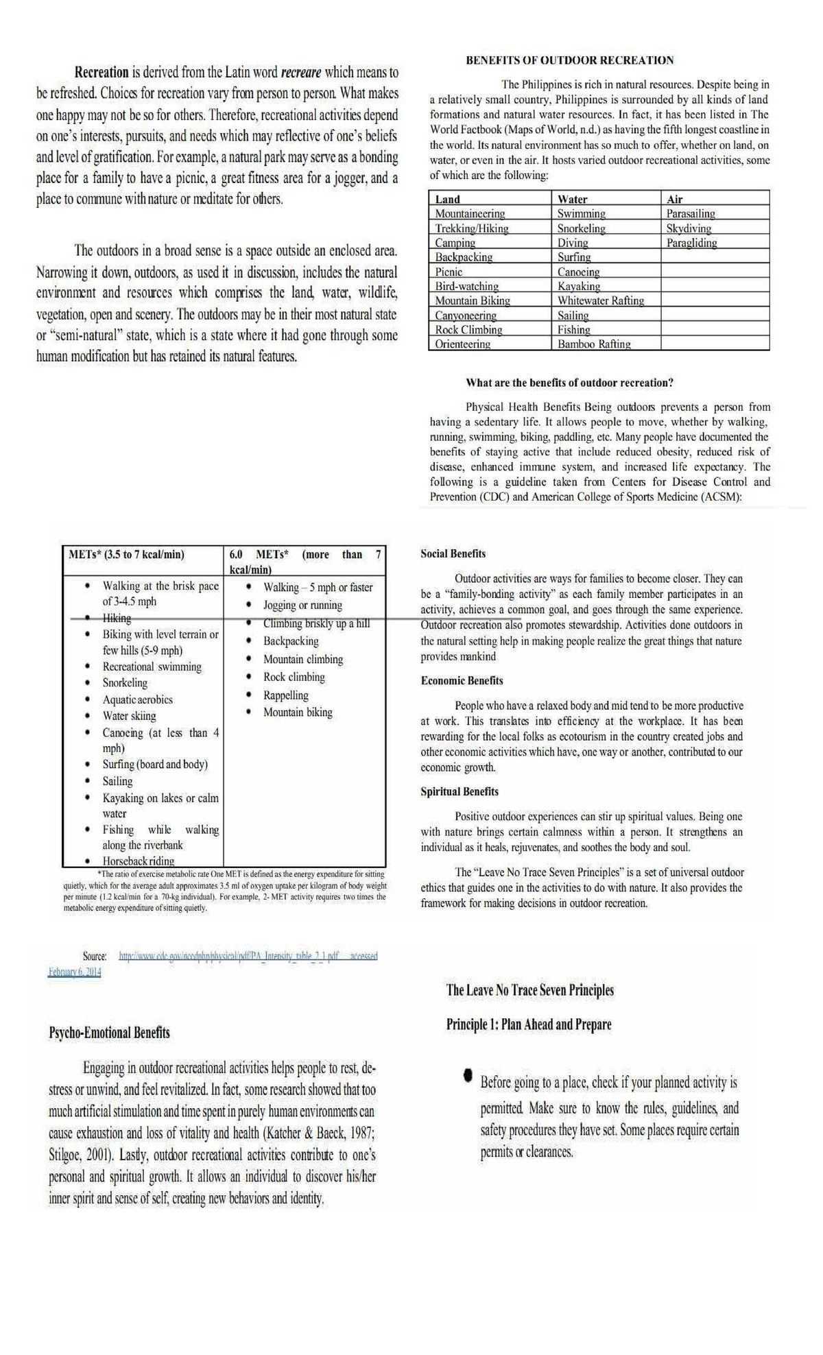 Physical Education and Health - Humanities and Social Sciences Strand ...