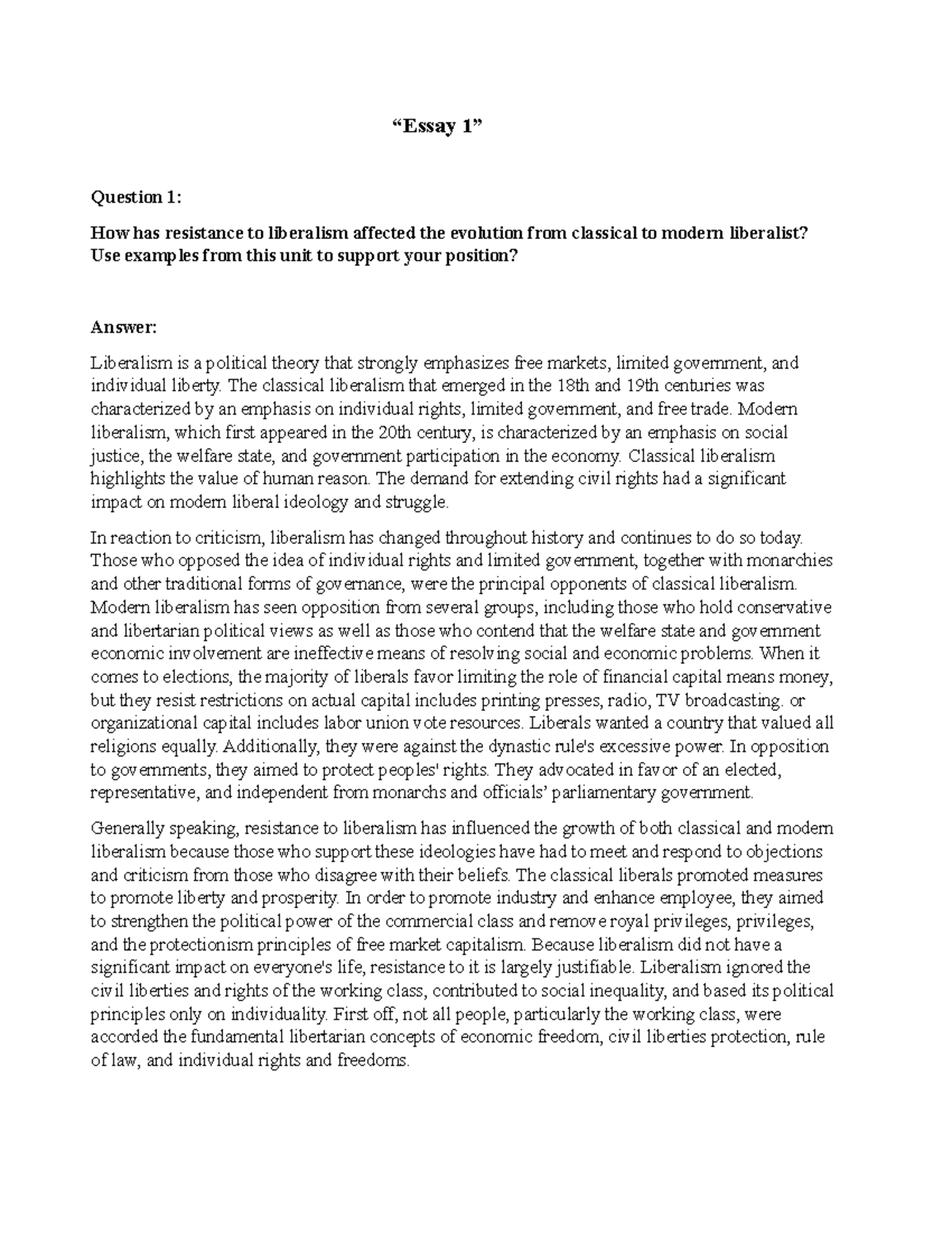 Eassay 1 - first essay for eng 112 - “Essay 1” Question 1: How has ...