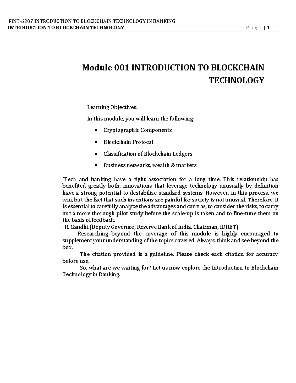 Module 1- Introduction TO Blockchain Technologytechnology - INTRODUCTION TO BLOCKCHAIN ...