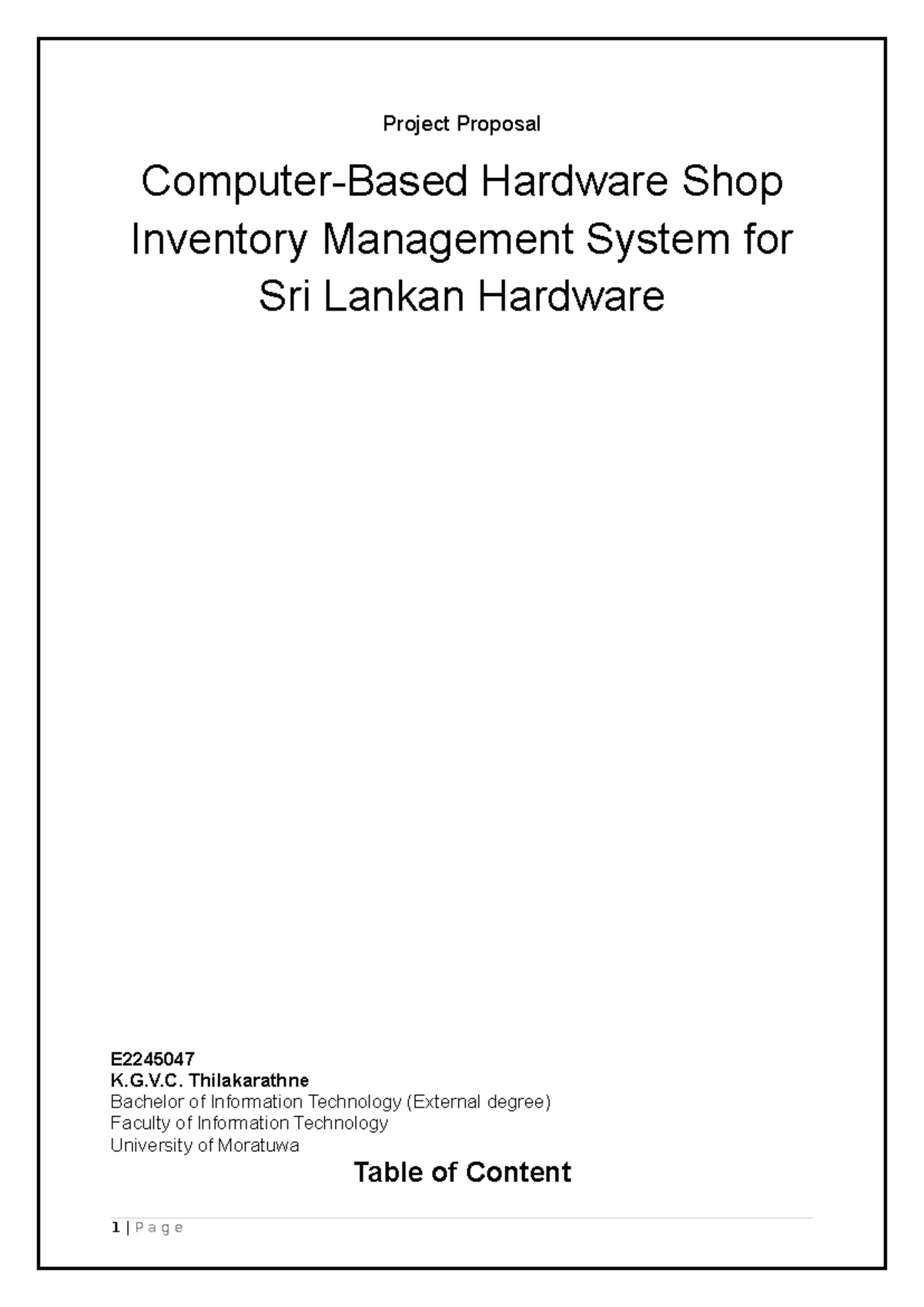 Project Proposl technical writting - Project Proposal Computer-Based ...