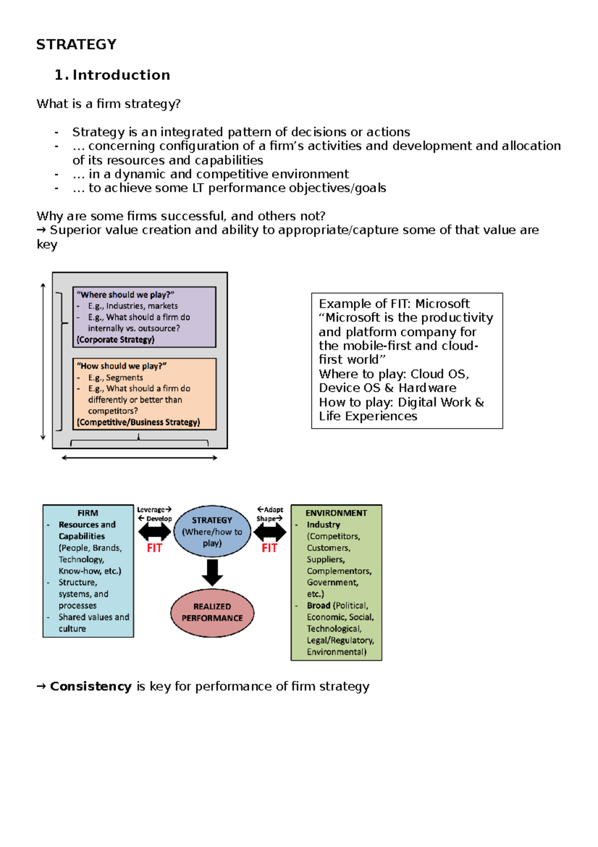 Strategy Resumos - inglês - STRATEGY 1. Introduction What is a firm ...