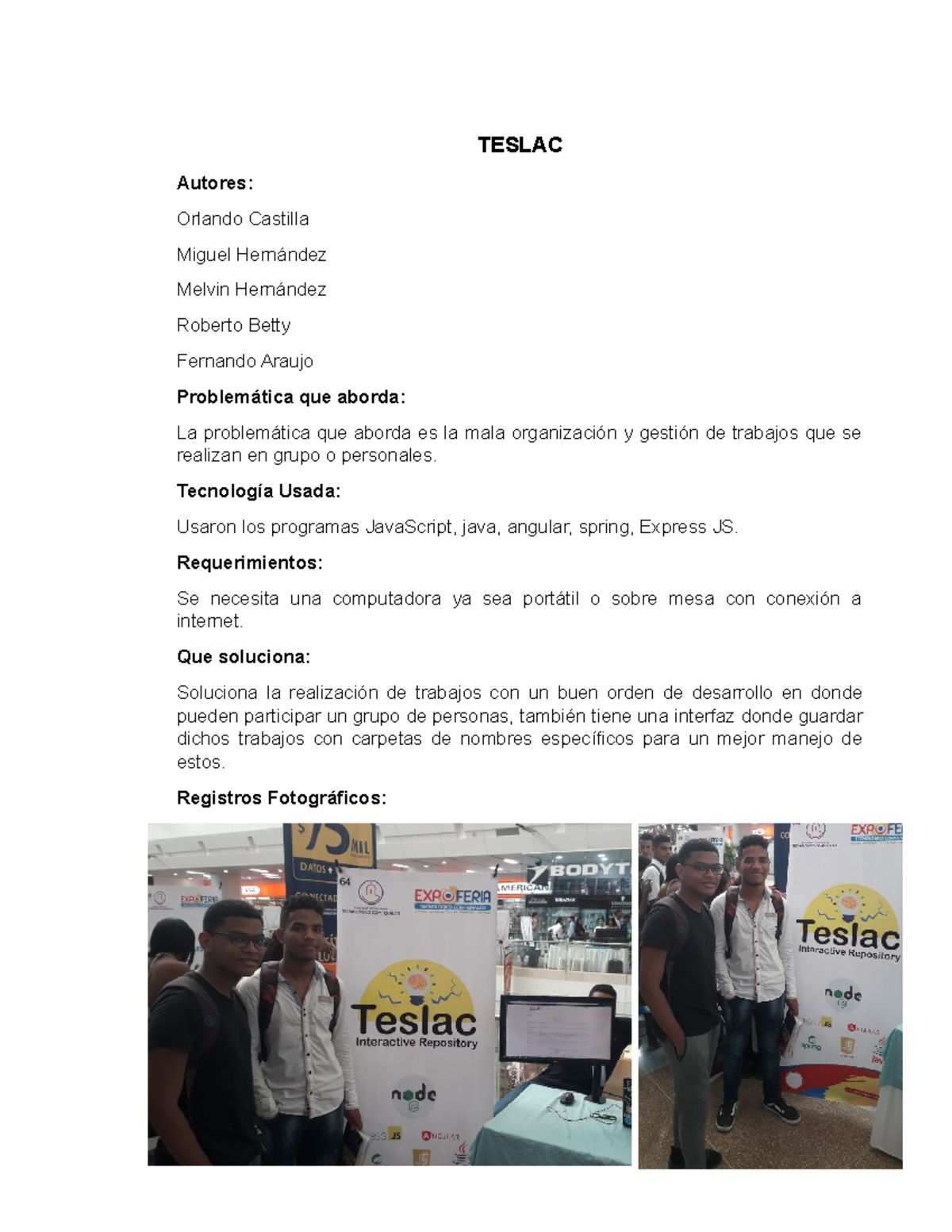 Parte 1 de mastrascusa - practica - TESLAC Autores: Orlando Castilla ...