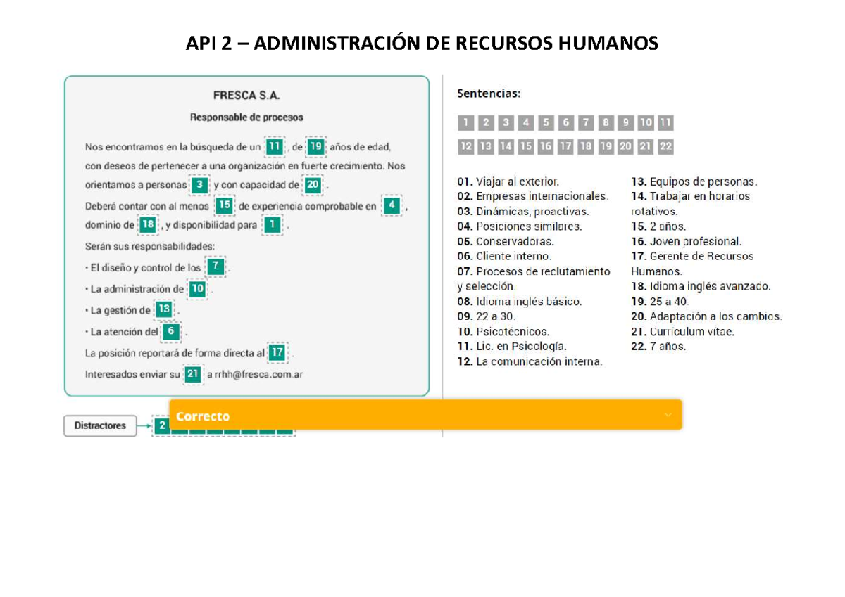 API 2 - Administracion RRHH (OA 100%) - API 2 – ADMINISTRACIÓN DE ...