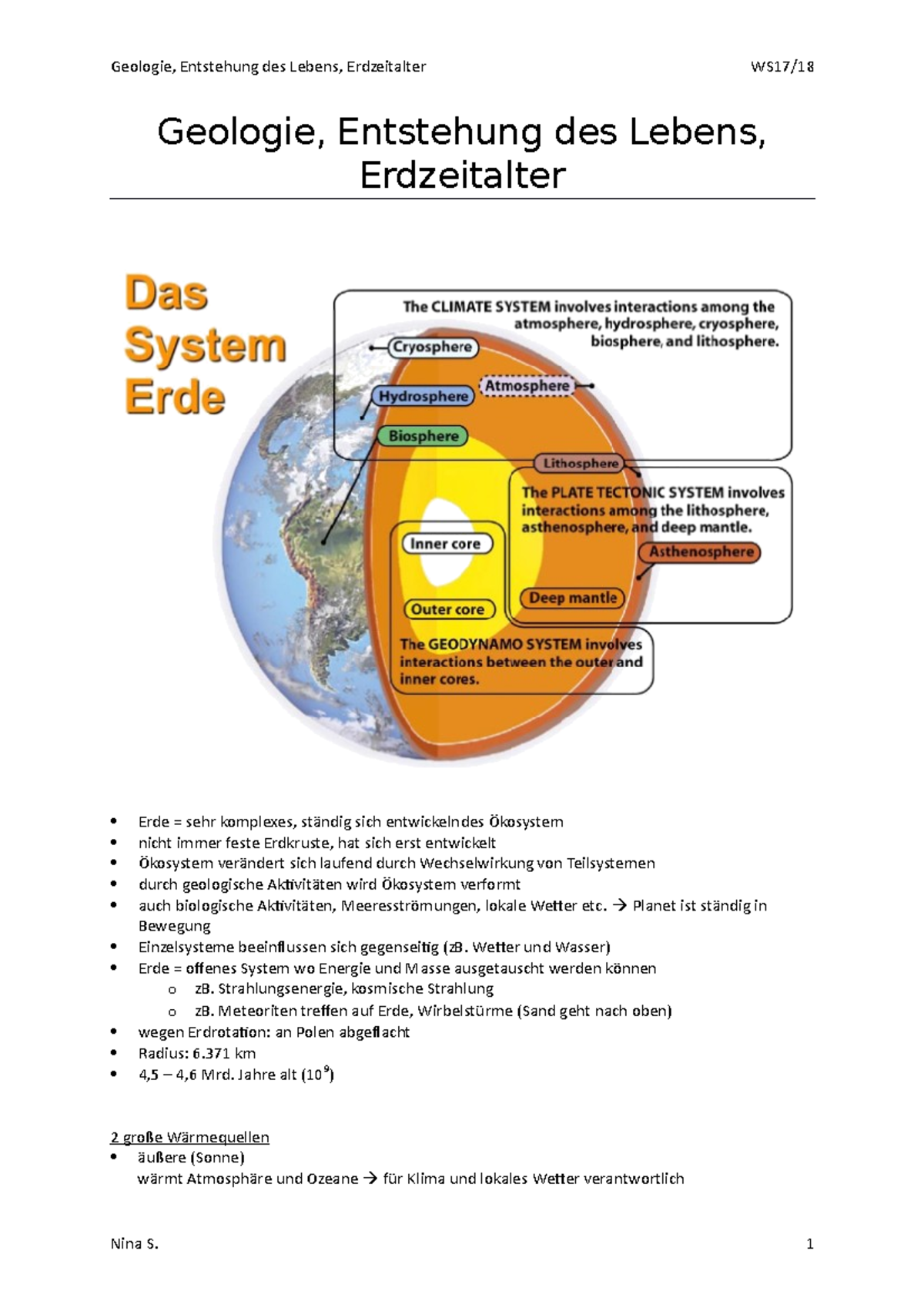 Geologie Entstehungdes Lebens Erdzeitalter - Planet ist ständig in ...