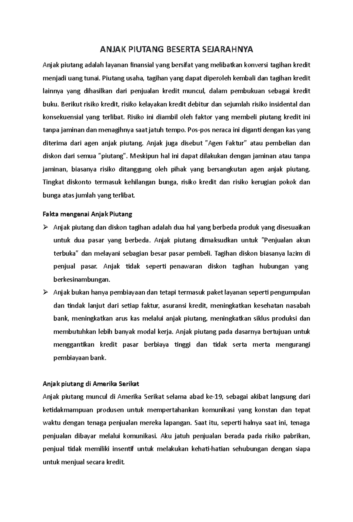 Anjak Piutang Beserta Sejarahnya - ANJAK PIUTANG BESERTA SEJARAHNYA ...