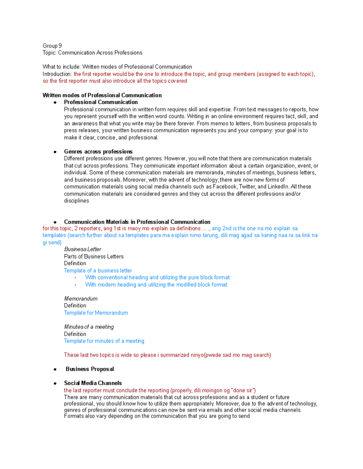 Group-9 - .........,.,..... - Group 9 Topic: Communication Across ...