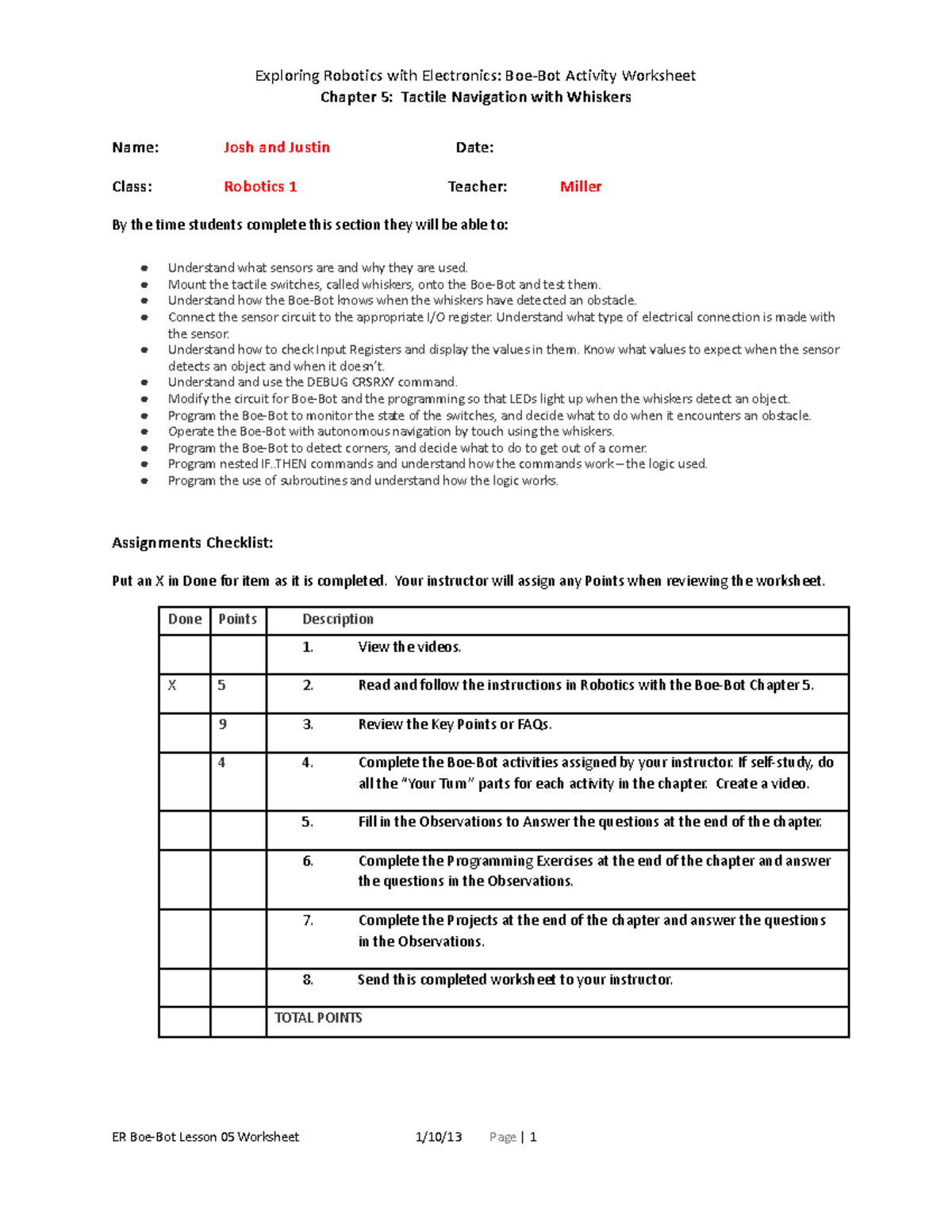 Copy of Joshua Lemons - Boe-Bot Lesson 05 Worksheet.doc on 2021-10-27 ...