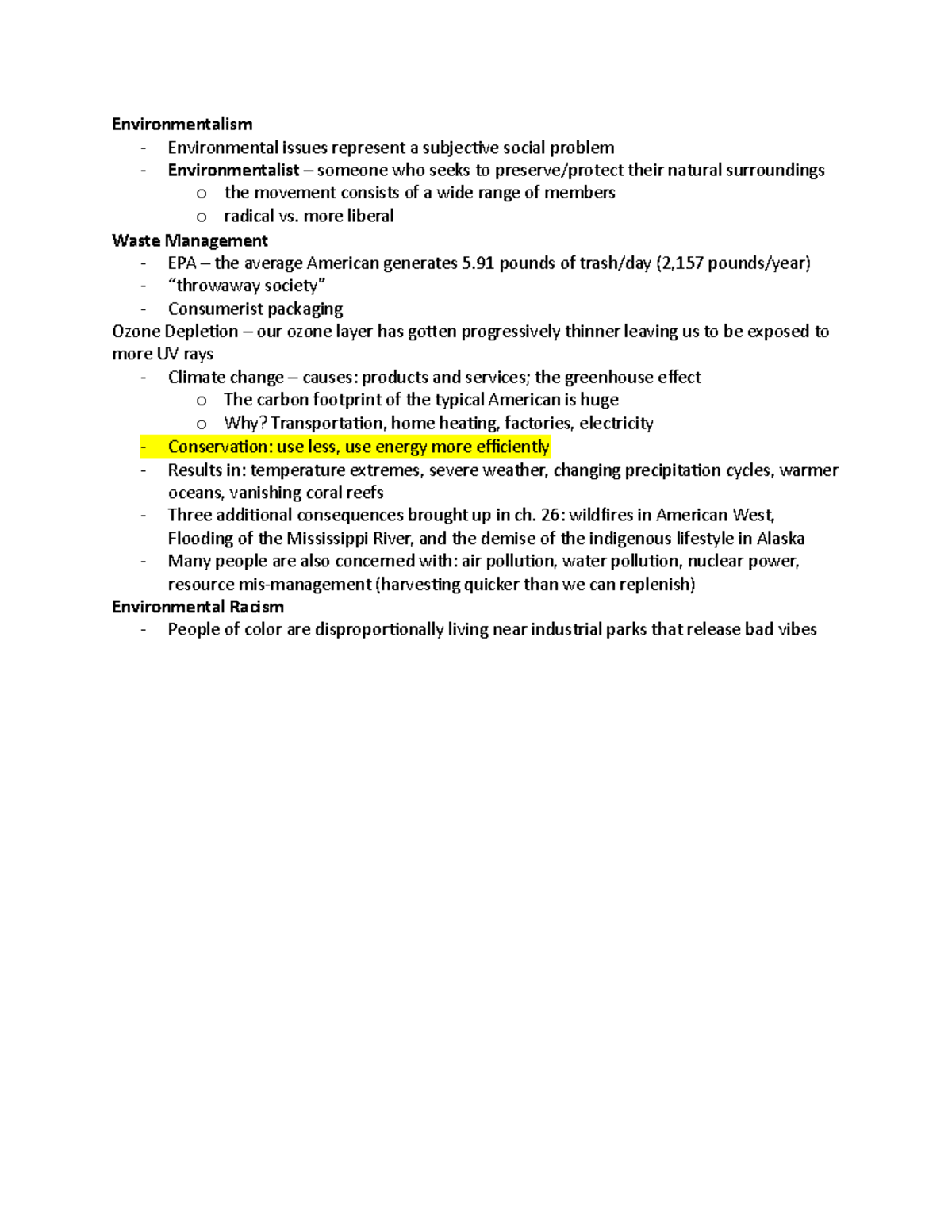 Environmentalism - Dr. Lang - Environmentalism - Environmental issues ...