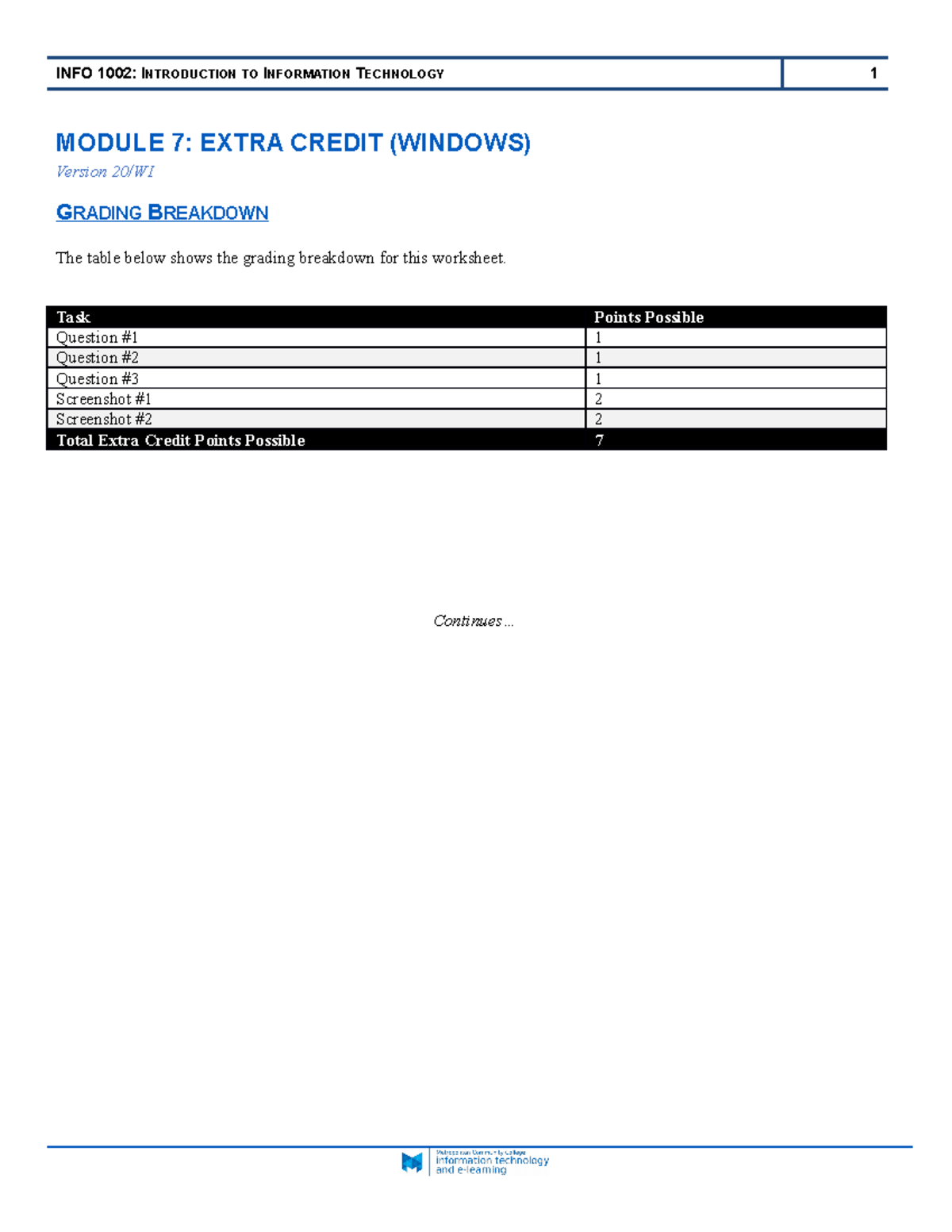 Extra Credit Module 07 Windows 20WI - MODULE 7: EXTRA CREDIT (WINDOWS ...