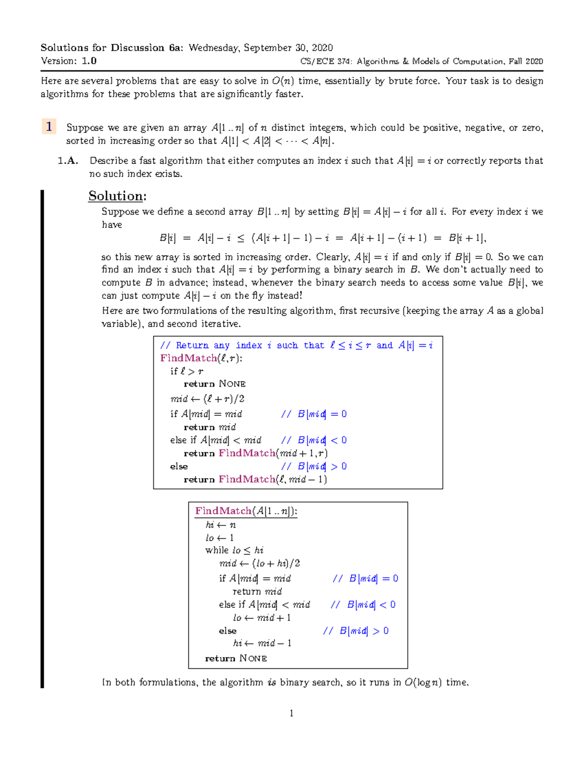 Lab 06 a sol - Solutions for Discussion 6a: - Solutions for Discussion ...